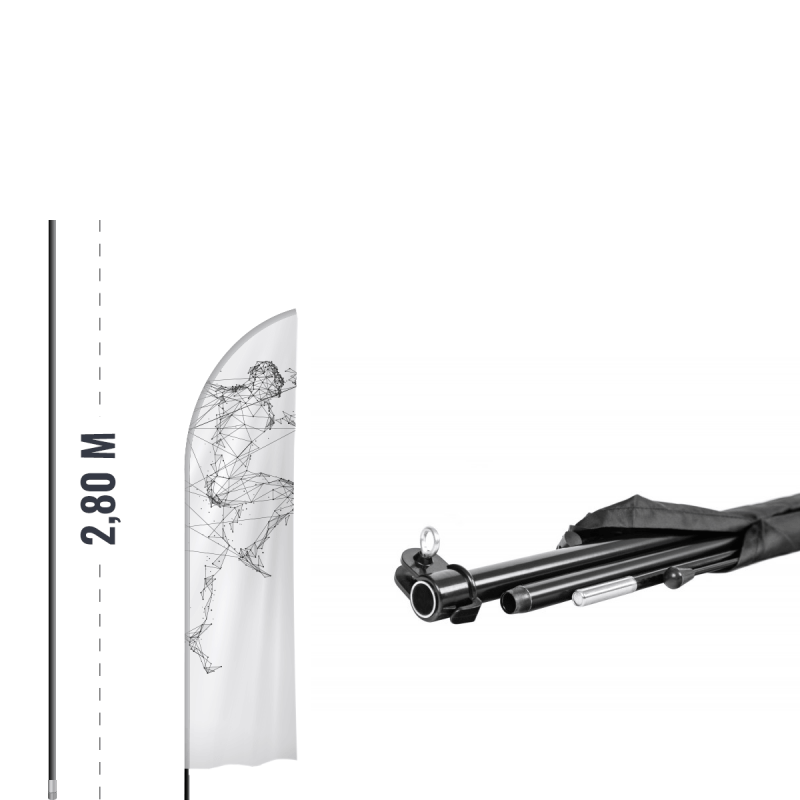 Maszt Reklamowy 2,8m Systemy Reklamowe AxOx Media